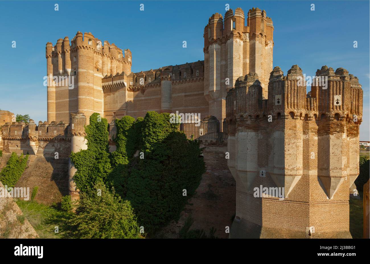 Coca, Segovia Province, Castile and Leon, Spain. Castillo de Coca. Coca ...