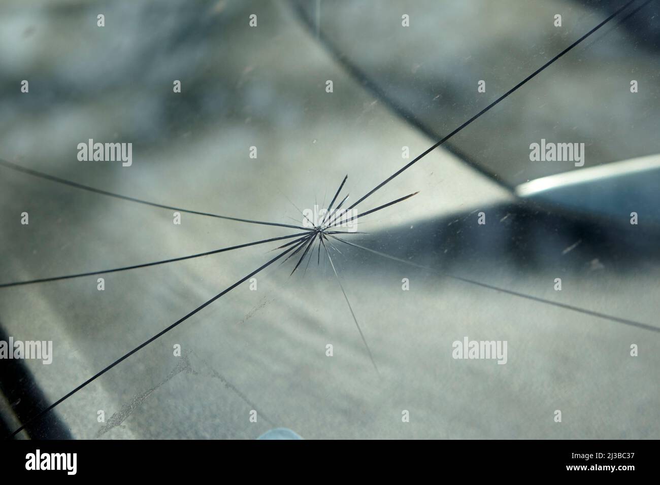 Cracked windscreen hi-res stock photography and images - Alamy