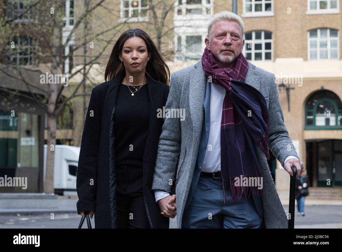 London, UK. 7th April, 2022. Former tennis star Boris Becker (R) and ...
