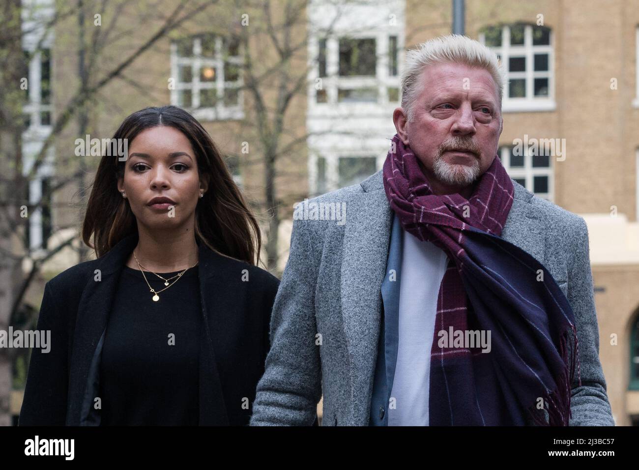 London, UK. 7th April, 2022. Former tennis star Boris Becker (R) and ...