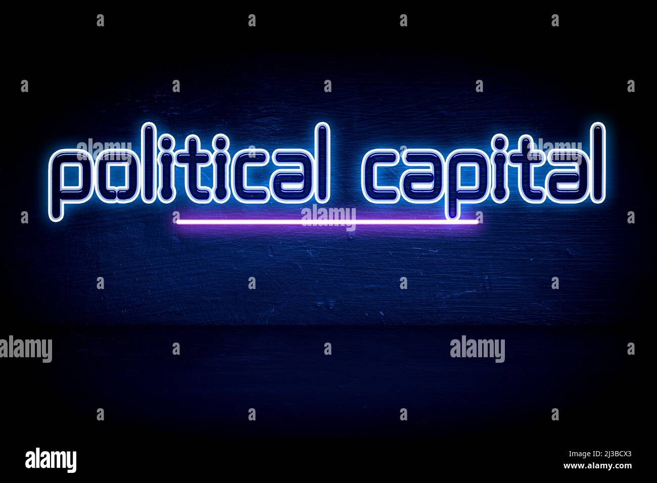 Political capital - blue neon announcement signboard Stock Photo - Alamy