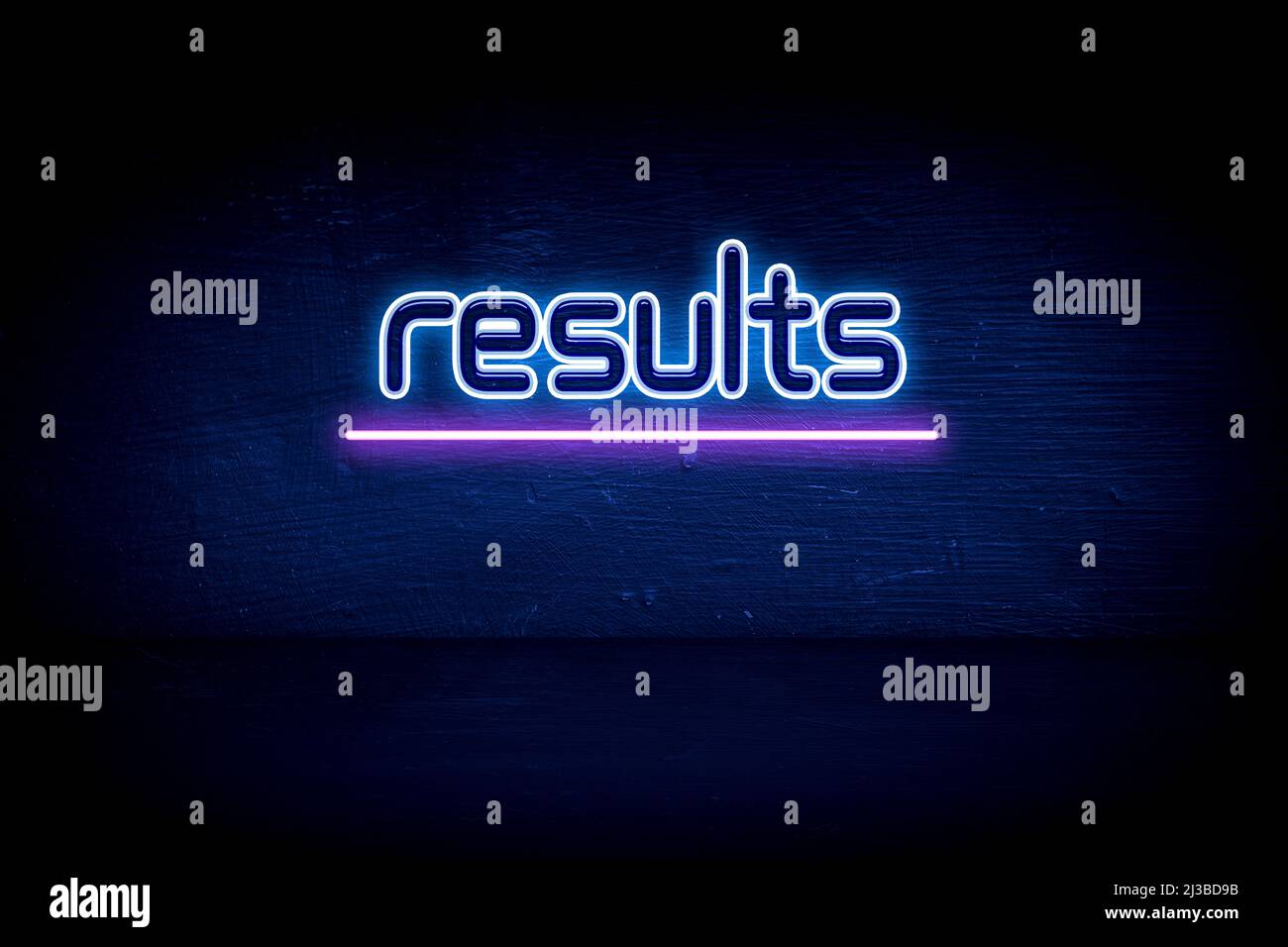 Results - blue neon announcement signboard Stock Photo - Alamy