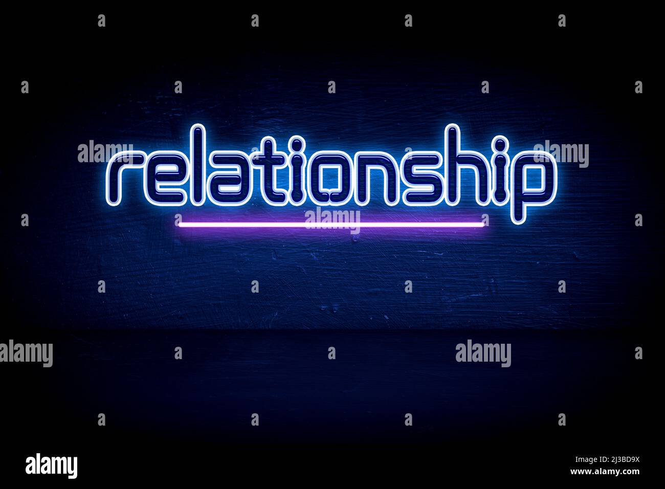 relationship - blue neon announcement signboard Stock Photo - Alamy