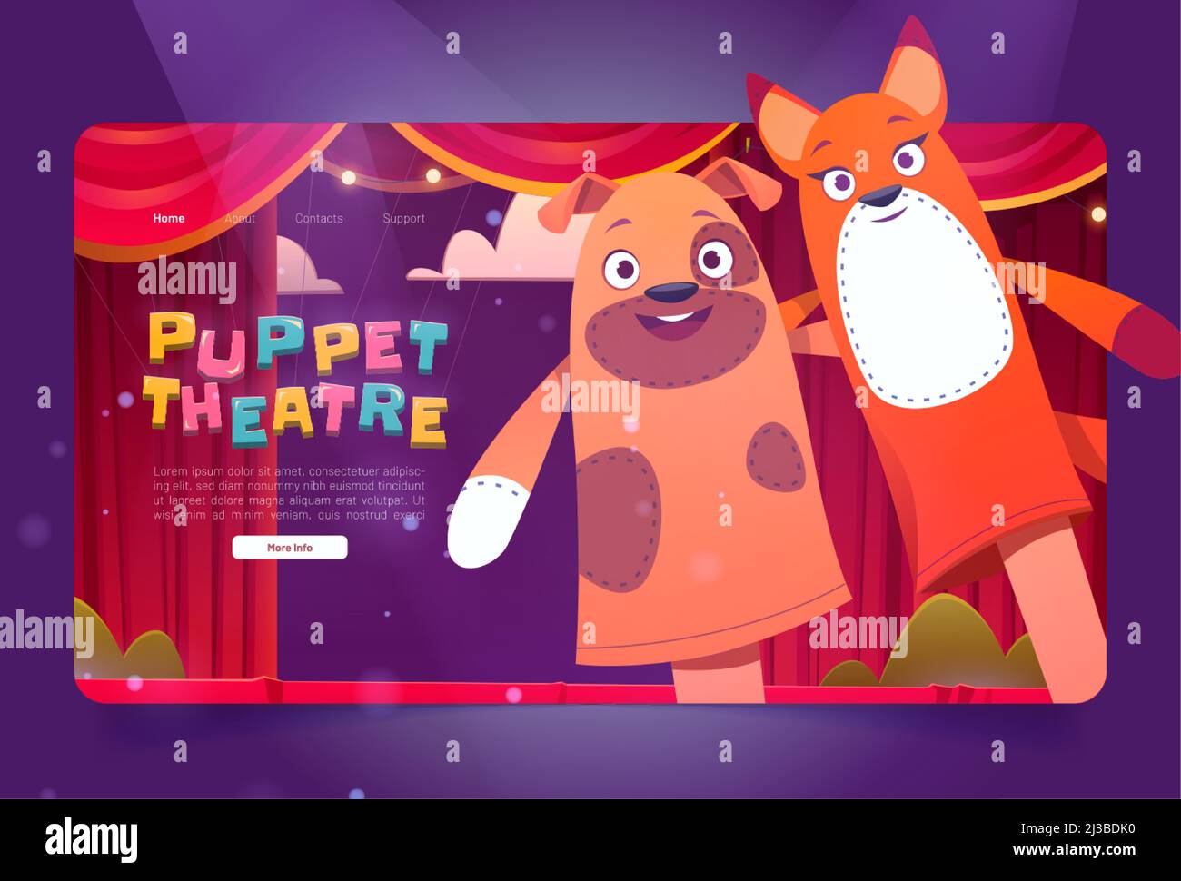 Puppet show children Stock Vector Images - Alamy