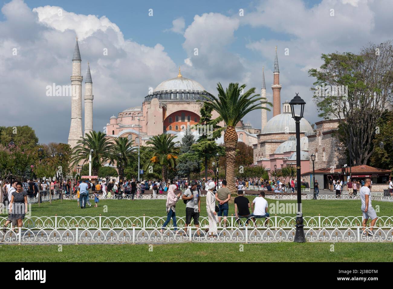 ISTANBUL, TURKEY, JULY 11, 2020: People walking at Sultanahmet Square ...
