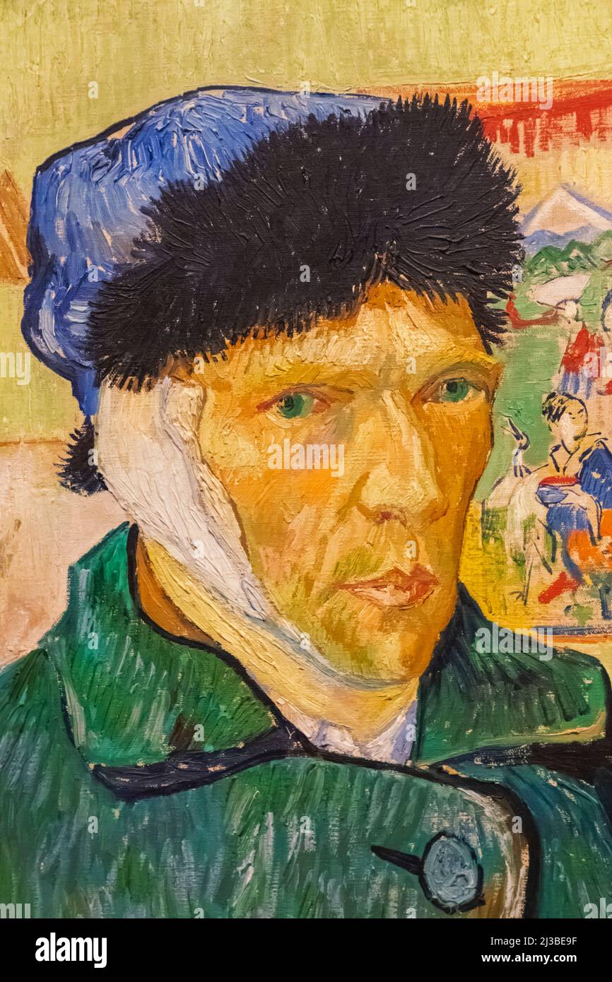 Vincent van Gogh Self Portrait with Bandaged Ear in Arles dated January ...