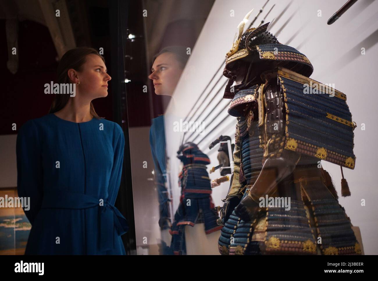 Parade armour (domaru), 1750-1850, on display during a preview of Royal ...