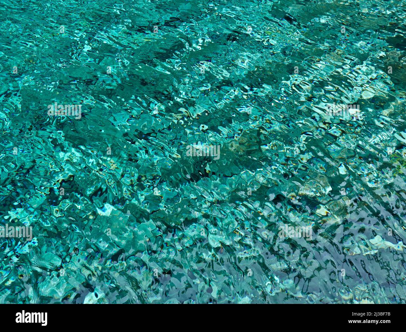 The ripple effect in the blue sea waves Stock Photo - Alamy