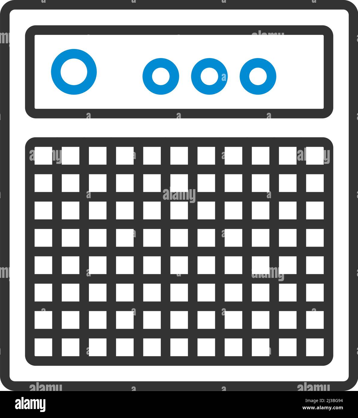 Audio Monitor Icon. Editable Bold Outline With Color Fill Design ...