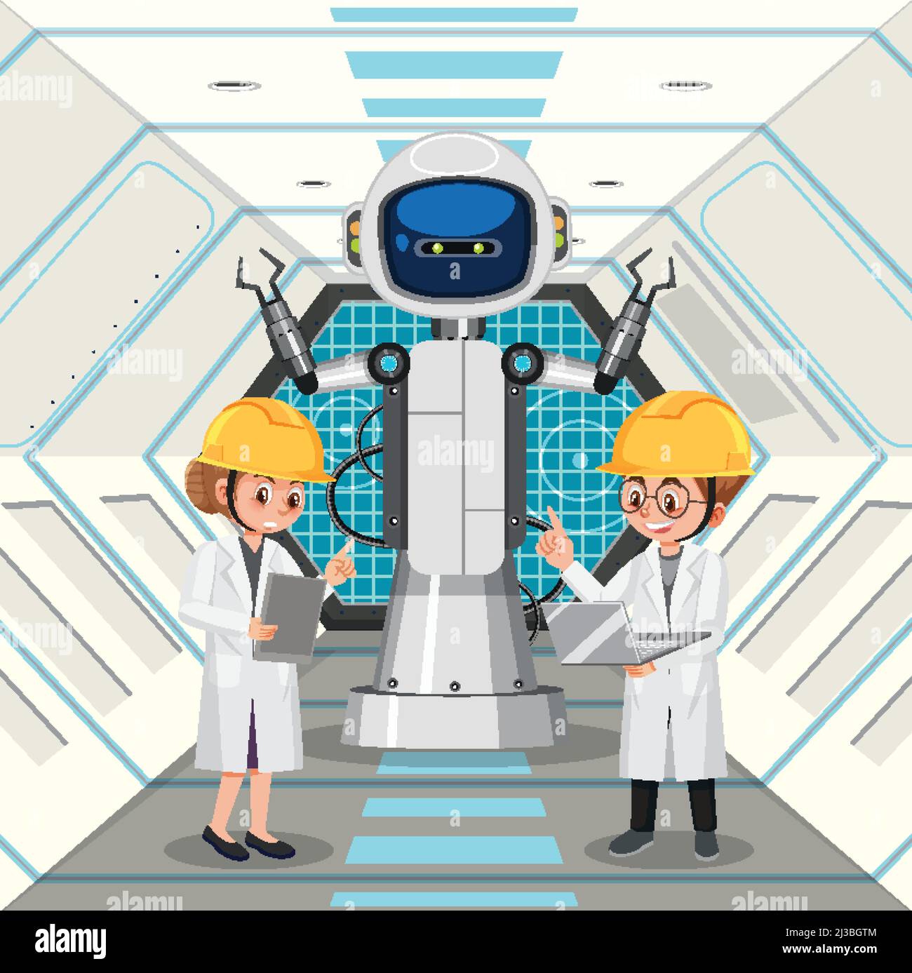 Robot automation industry concept illustration Stock Vector Image & Art ...