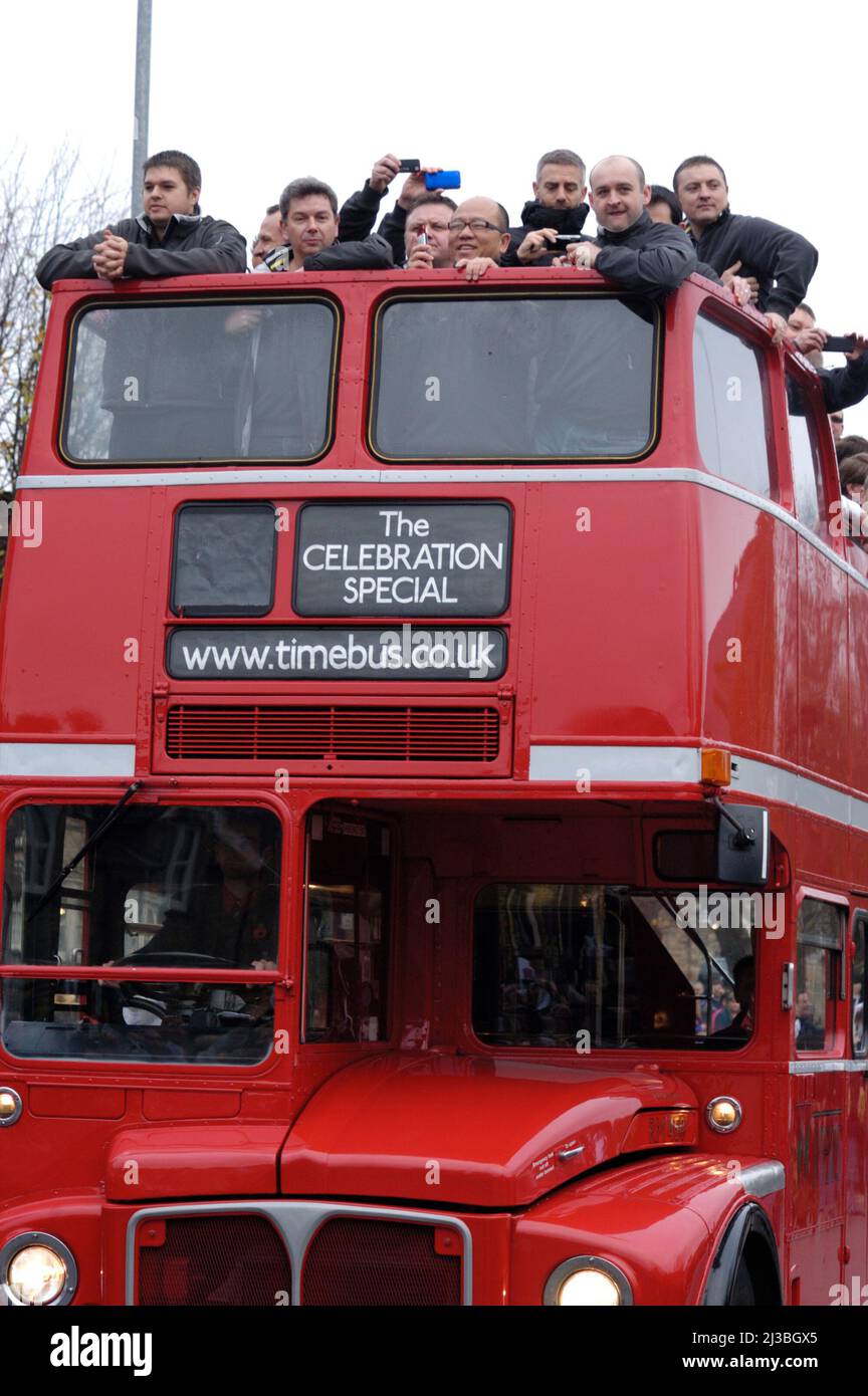 Celebrating open top bus hi-res stock photography and images - Alamy
