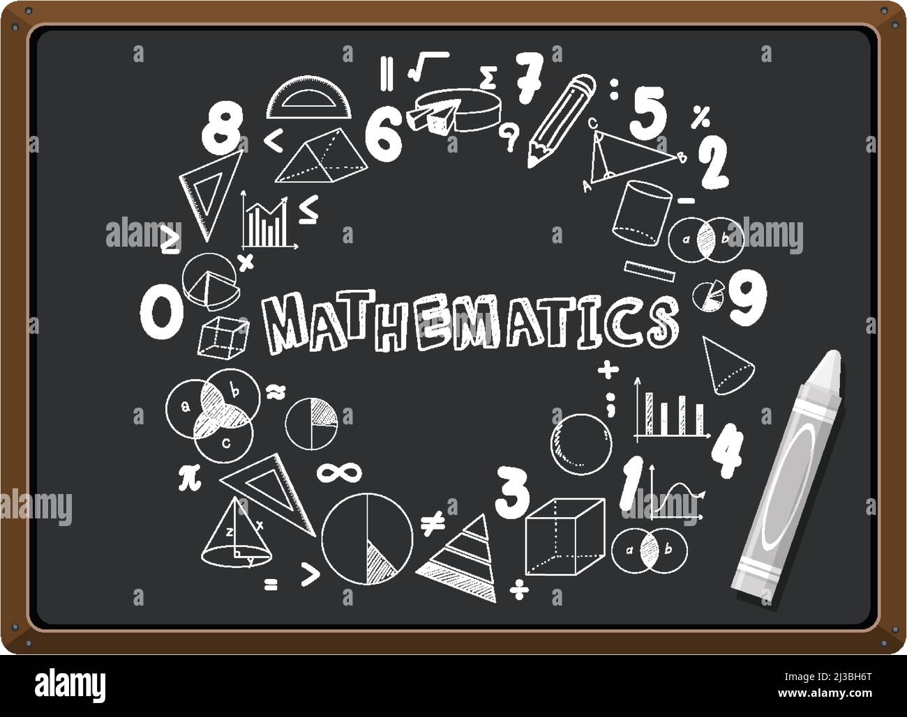 Math formula on blackboard isolated illustration Stock Vector Image ...