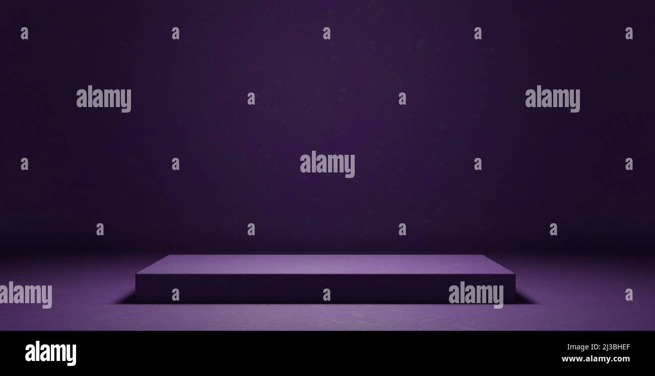 Montage Platform Stage Podium Lighted Bright Purple 3D Rendering Stock ...