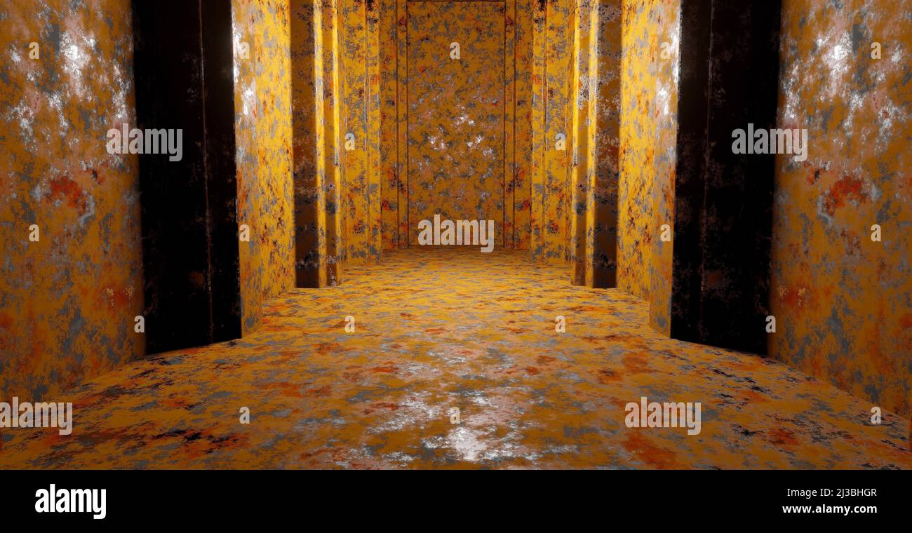 Futuristic Retro Alien Dance Club Glow Dark Maroon Brown Illustrative ...