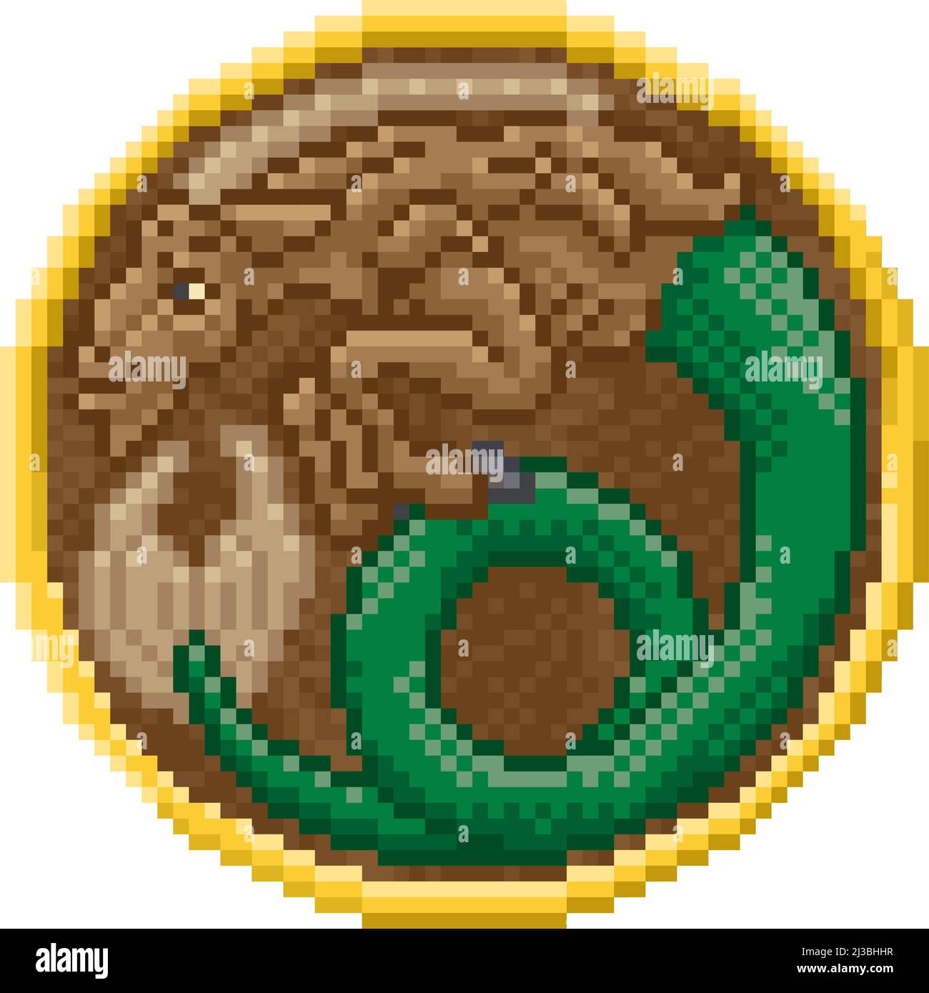 Zodiac Horoscope Capricorn Pixel Art Sign Stock Vector Image & Art - Alamy