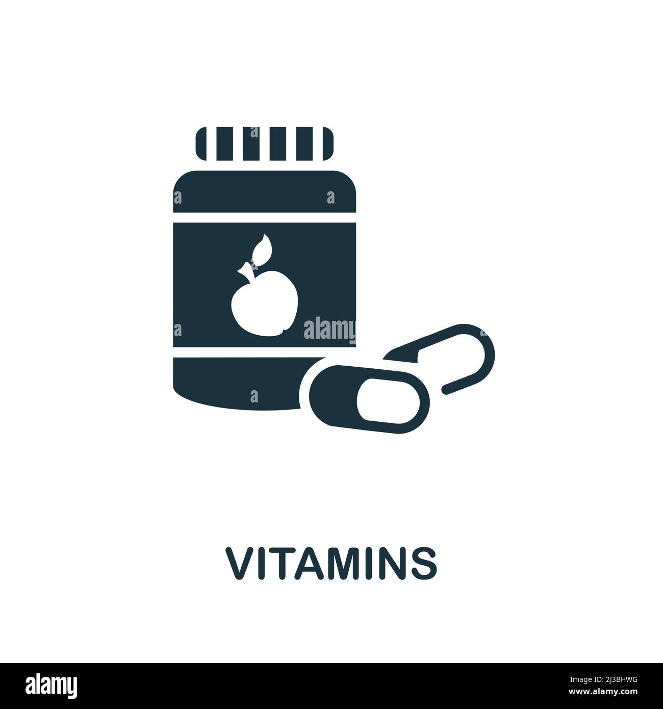 Vitamins icon. Monochrome simple Vitamins icon for templates, web ...