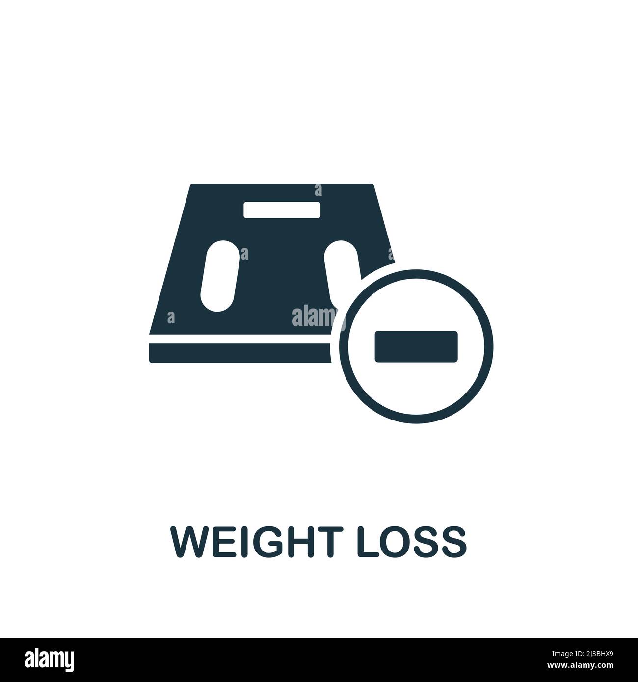 Weight Loss icon. Monochrome simple Weight Loss icon for templates, web ...