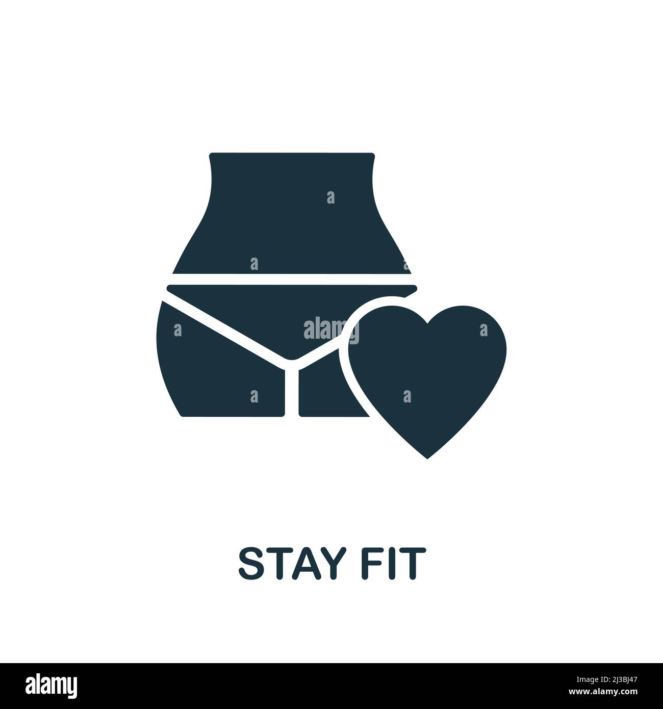 Stay Fit icon. Monochrome simple Stay Fit icon for templates, web ...