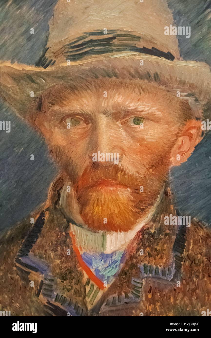 Vincent van Gogh Self Portrait with Grey Felt Hat in Paris dated Spring ...