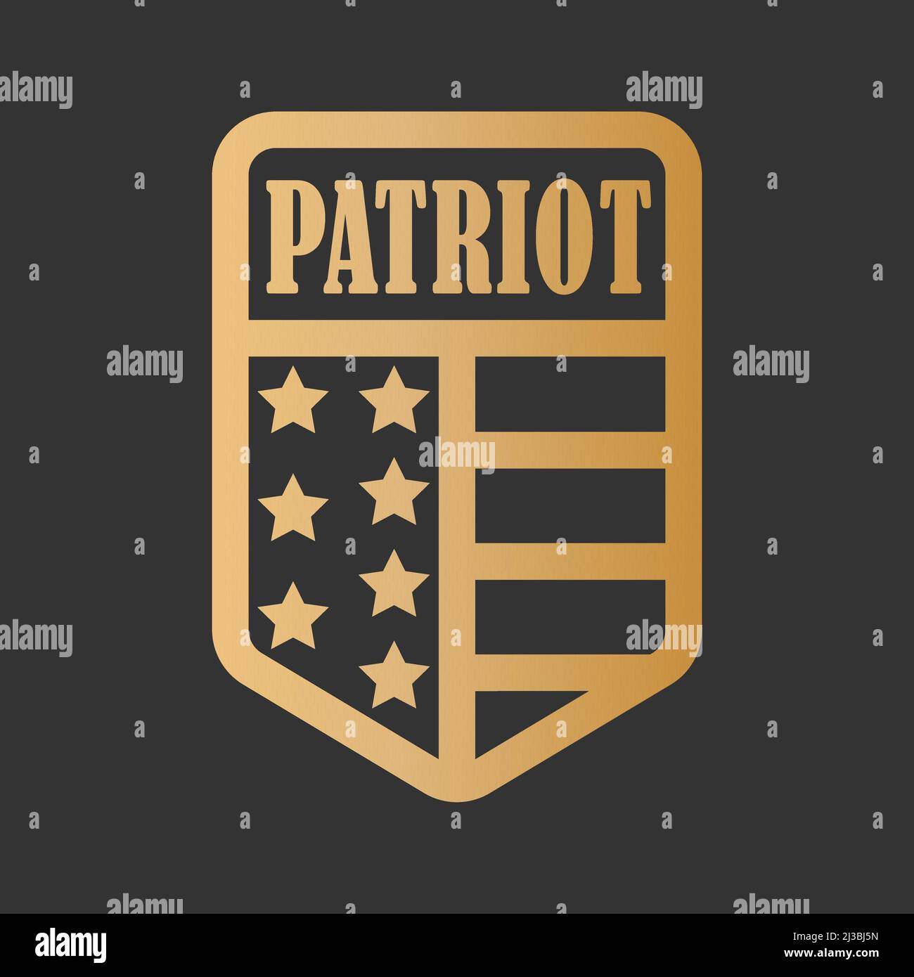 Stylish patriot badge. Vector illustration for a sticker or sticker ...