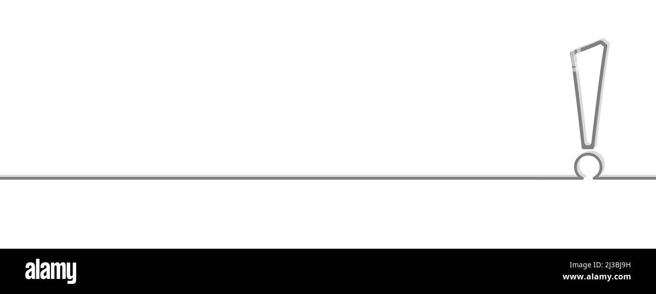 Exclamation mark. Vector illustration in line art style Stock Vector ...