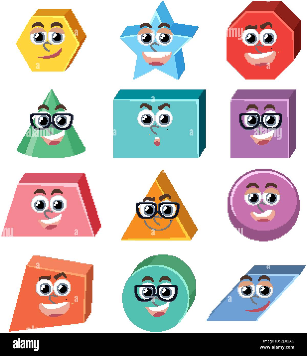 Different shapes on white background illustration Stock Vector Image ...