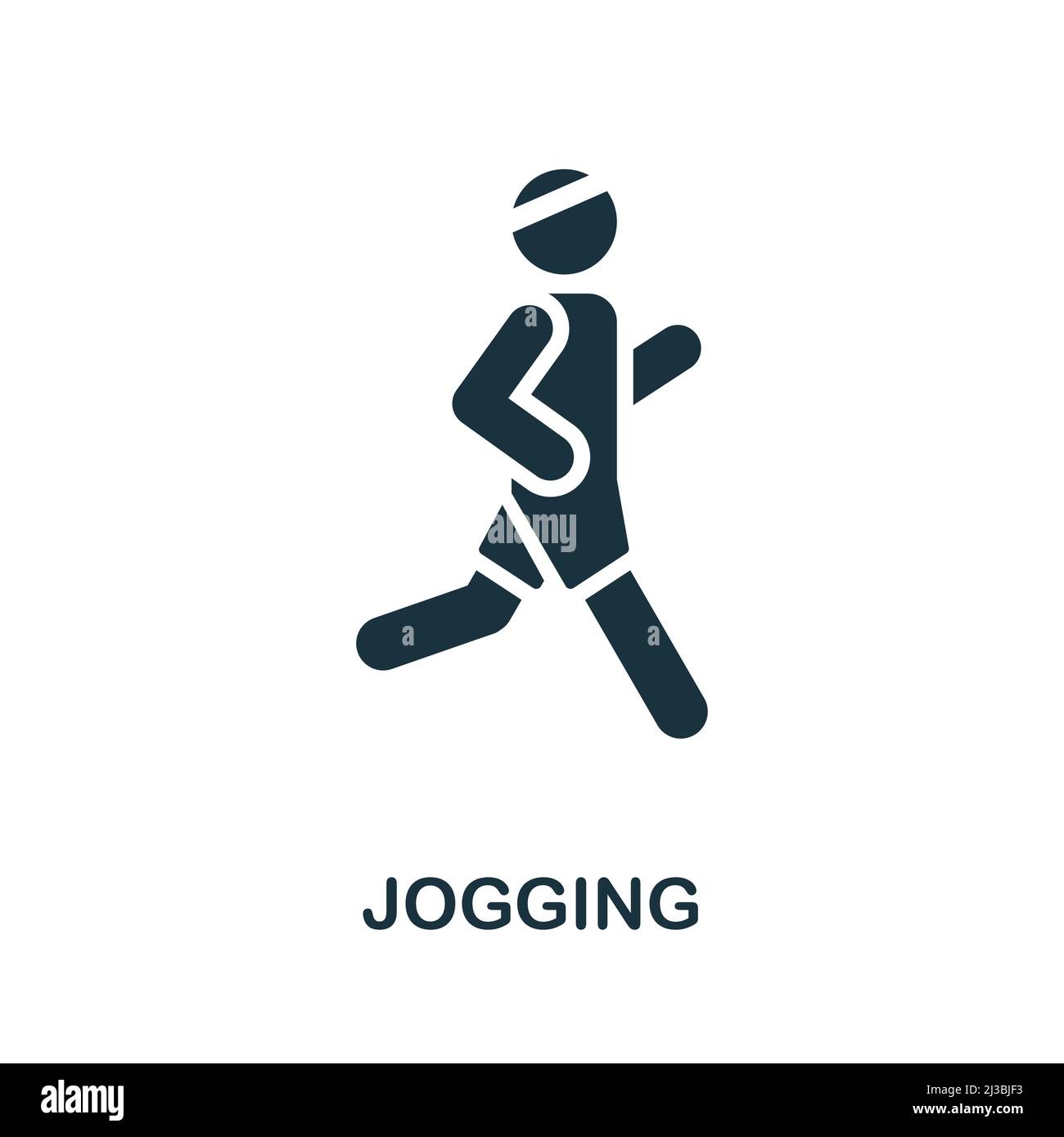 Jogging icon. Monochrome simple Jogging icon for templates, web design ...