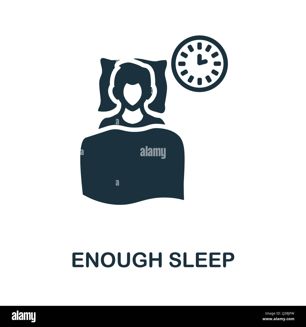 Enough Sleep icon. Monochrome simple Enough Sleep icon for templates ...