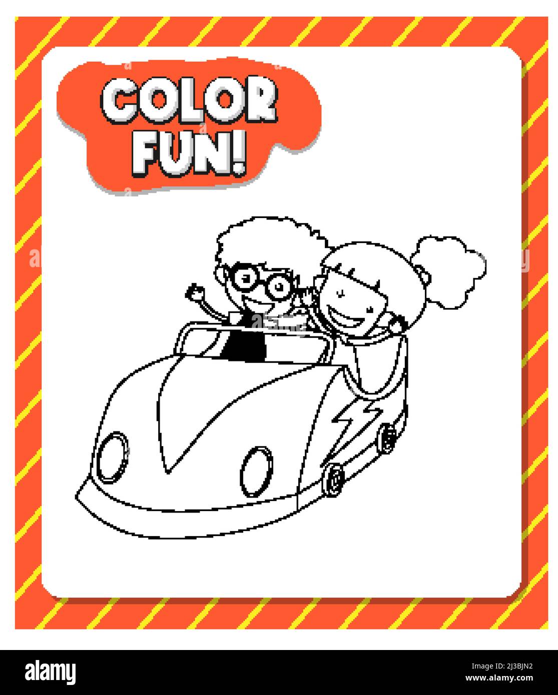 Worksheets template with color fun! text and roller coaster outline ...
