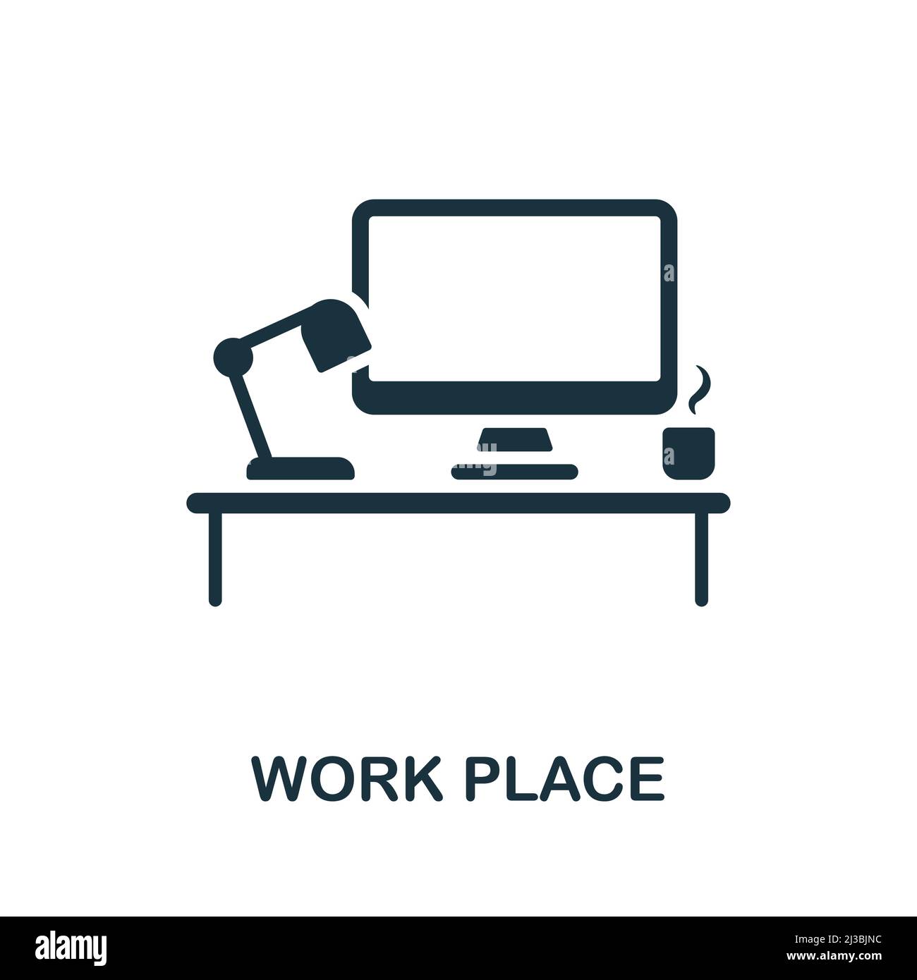 Work Place icon. Monochrome simple Work Place icon for templates, web ...