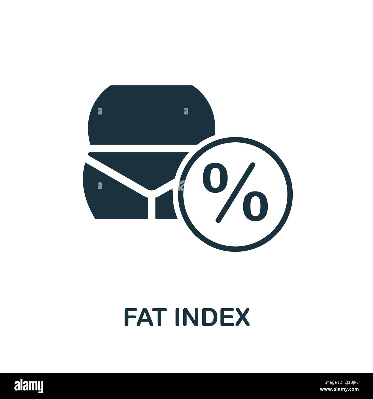 Fat Index icon. Monochrome simple Fat Index icon for templates, web ...