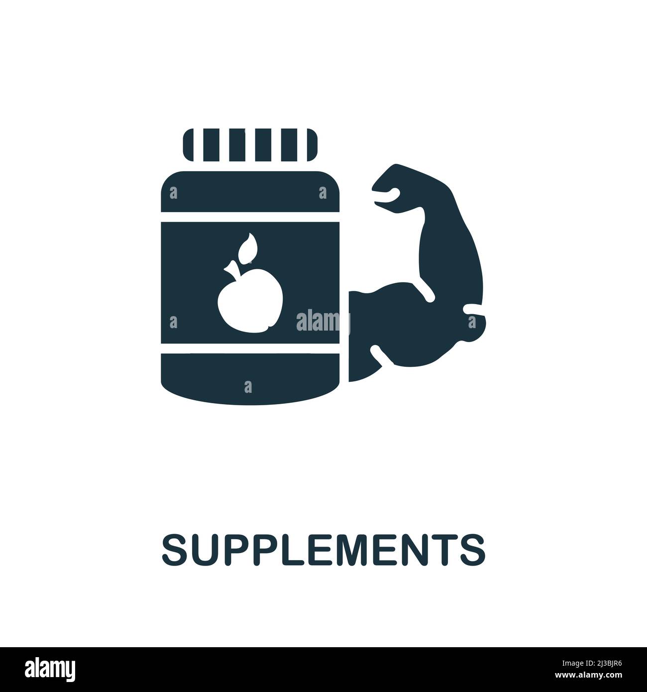 Supplements icon. Monochrome simple Supplements icon for templates, web ...