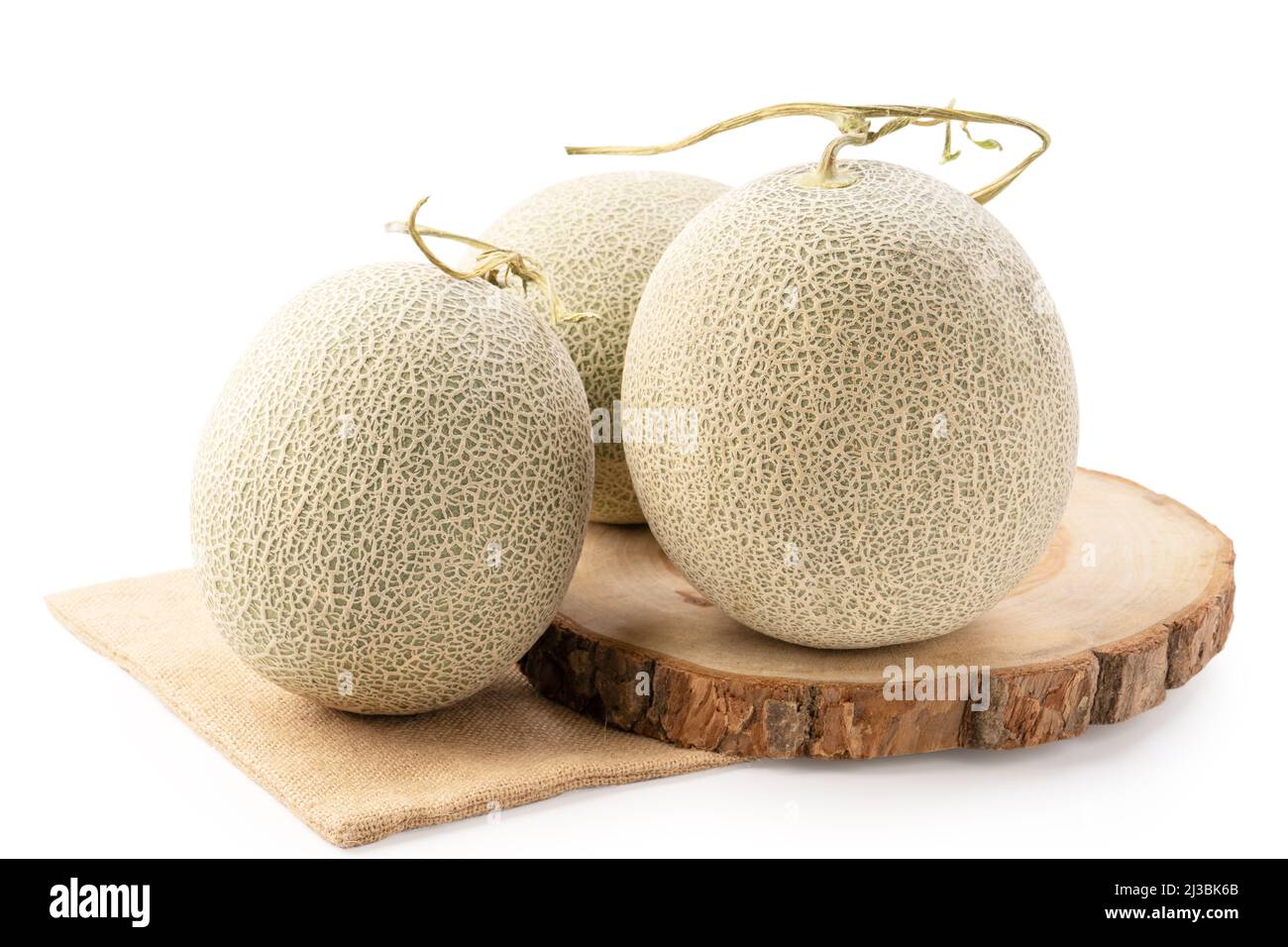 Close up of beautiful tasty sliced juicy cantaloupe melon, muskmelon ...