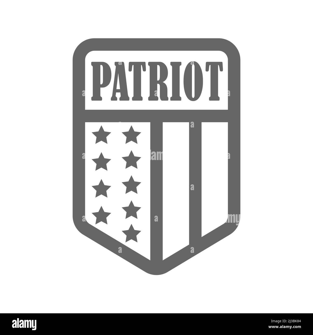 Stylish patriot badge. Vector illustration for a sticker or sticker ...