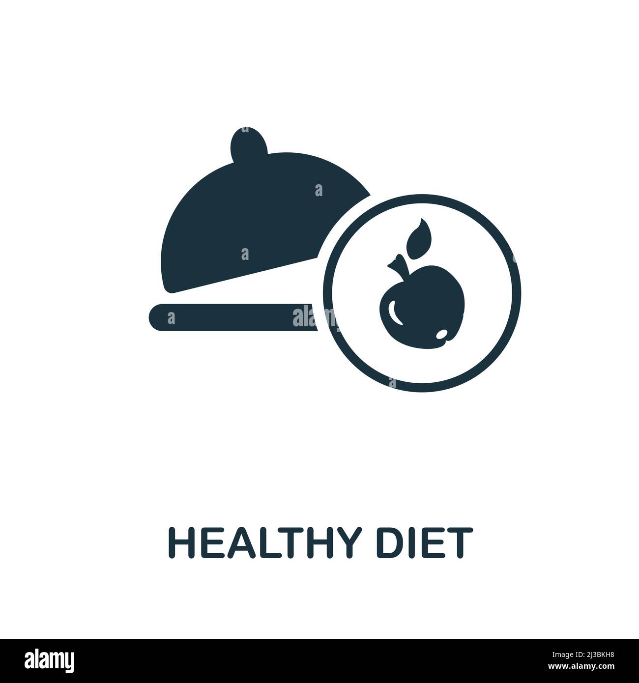 Healthy Diet icon. Monochrome simple Healthy Diet icon for templates ...