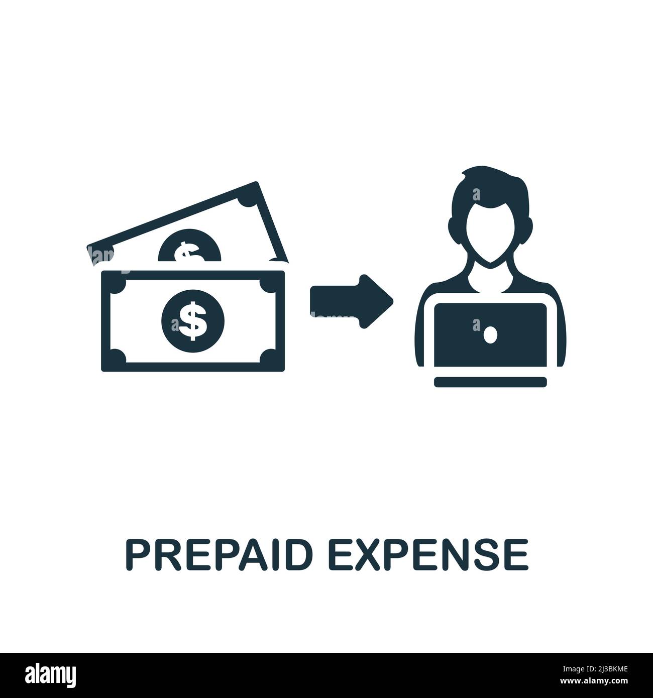 Prepaid Expense icon. Monochrome simple Prepaid Expense icon for ...