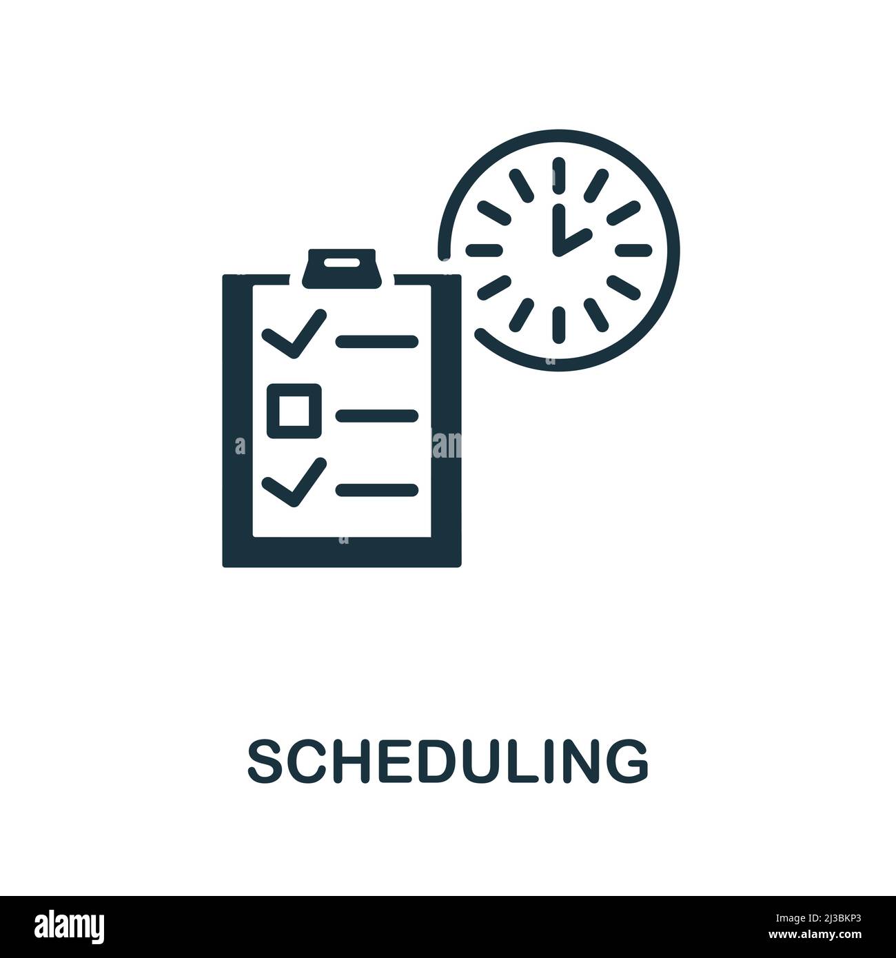 Scheduling icon. Monochrome simple Scheduling icon for templates, web ...