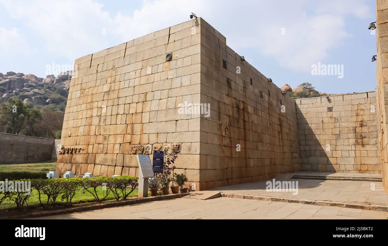 Imposing entrance gate of Chitradurga fort in Beige Color, Chitradurg ...