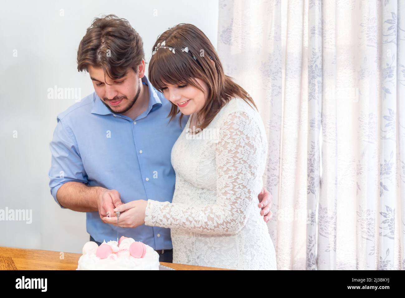 Wedding of a Hispanic man with a caucasian woman. No release will be ...