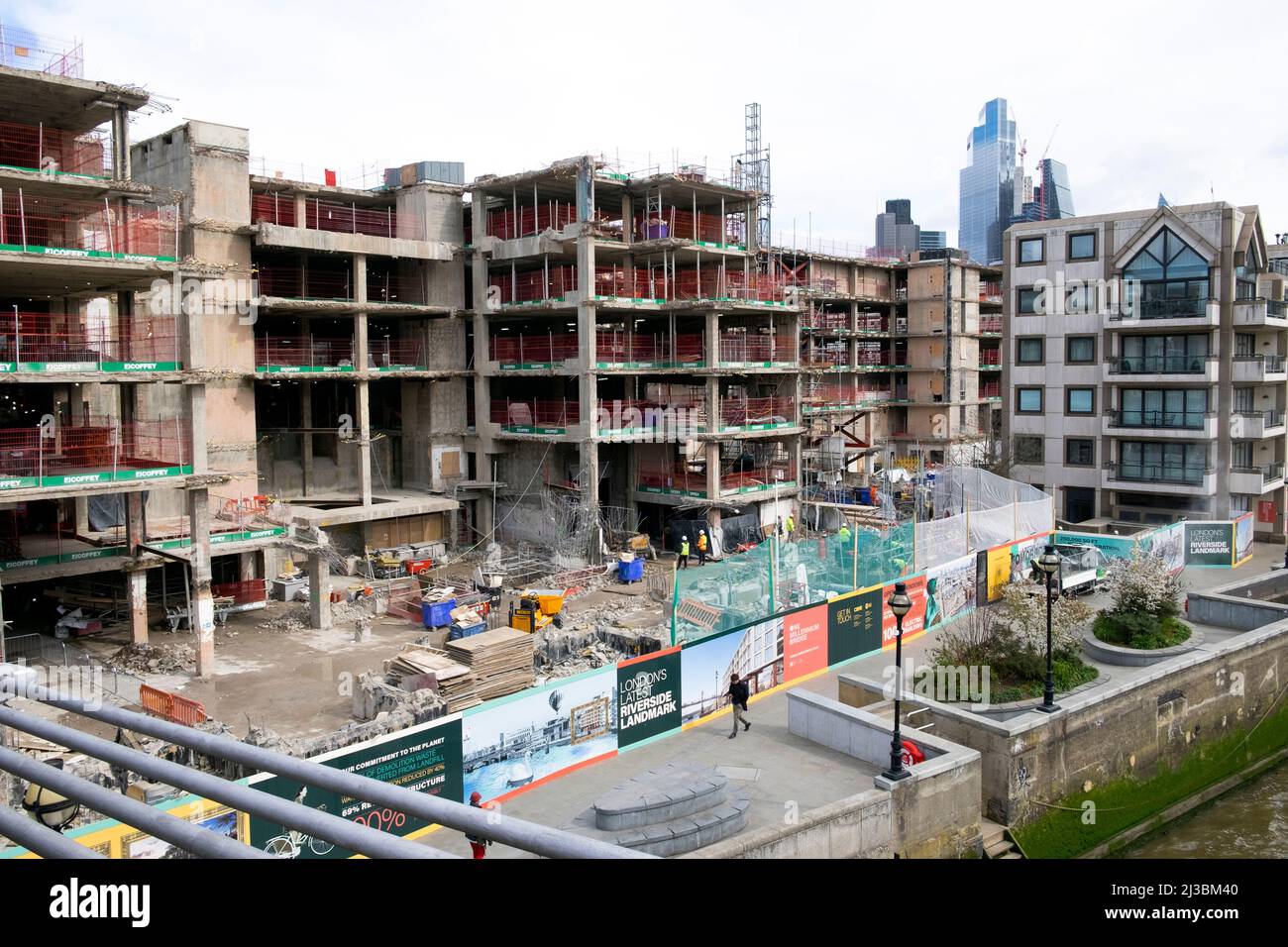 One Millennium Bridge development building under construction on River ...