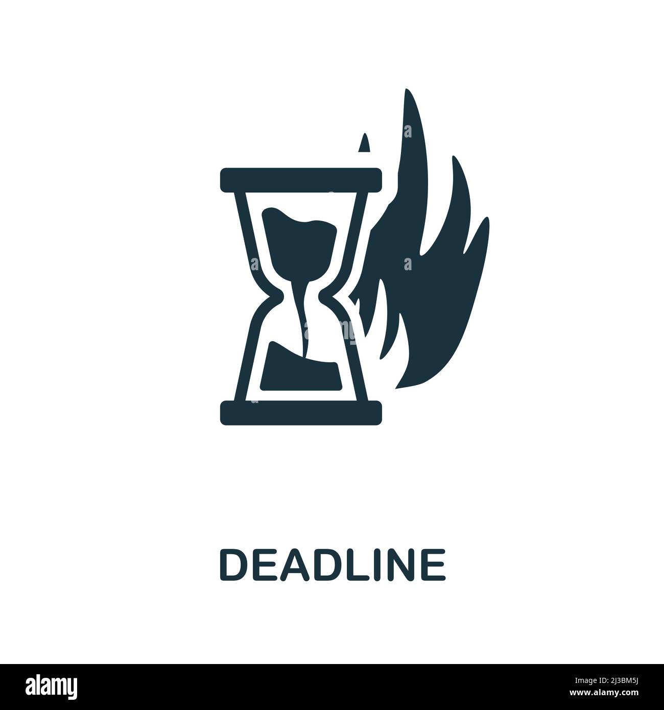 Deadline icon. Monochrome simple Deadline icon for templates, web ...