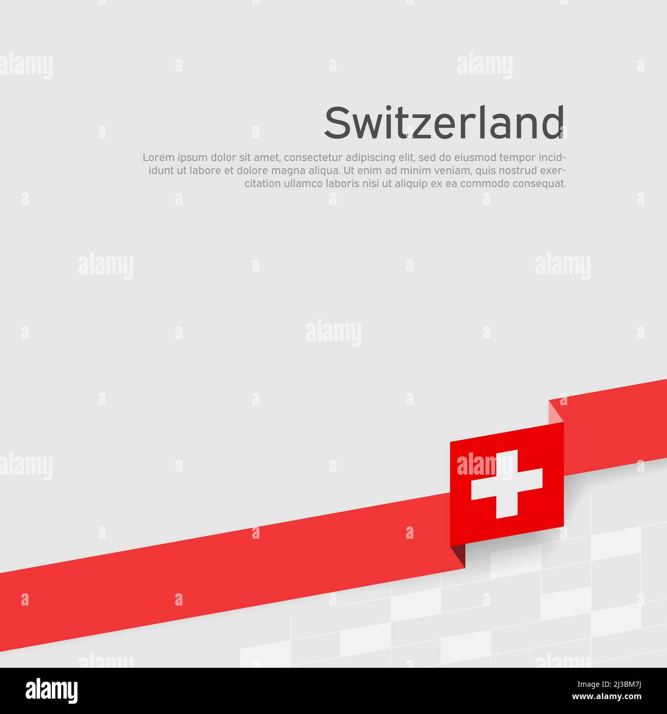 Switzerland flag on a white background. Vector banner design ...