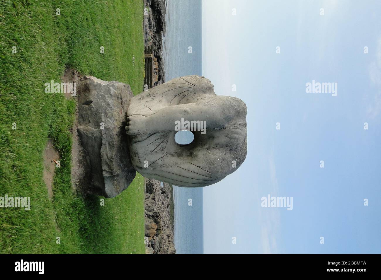 The sculpture of Mermaid of Mother Sea in Porthcawl, Wales Stock Photo ...