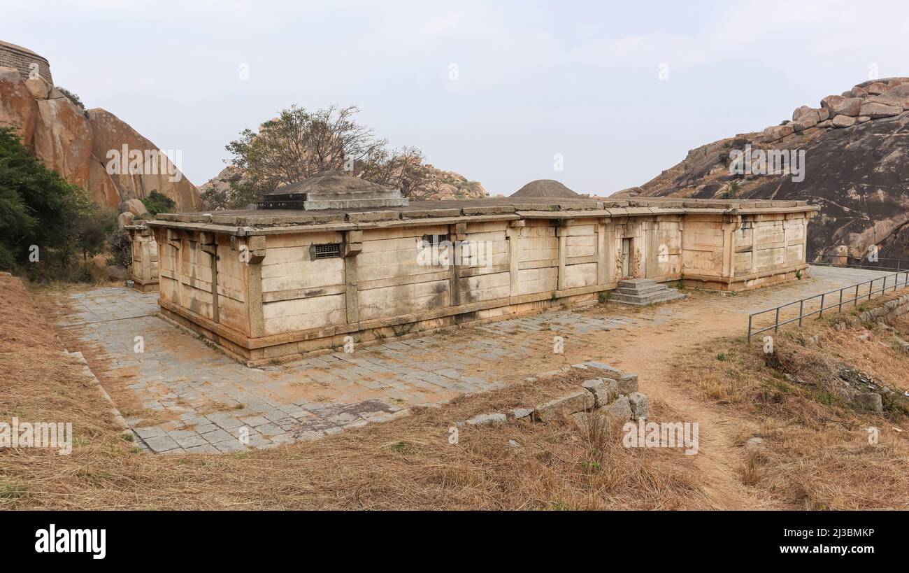Rear view Gopalaswami Temple from the watch tower, Chitradurga fort ...