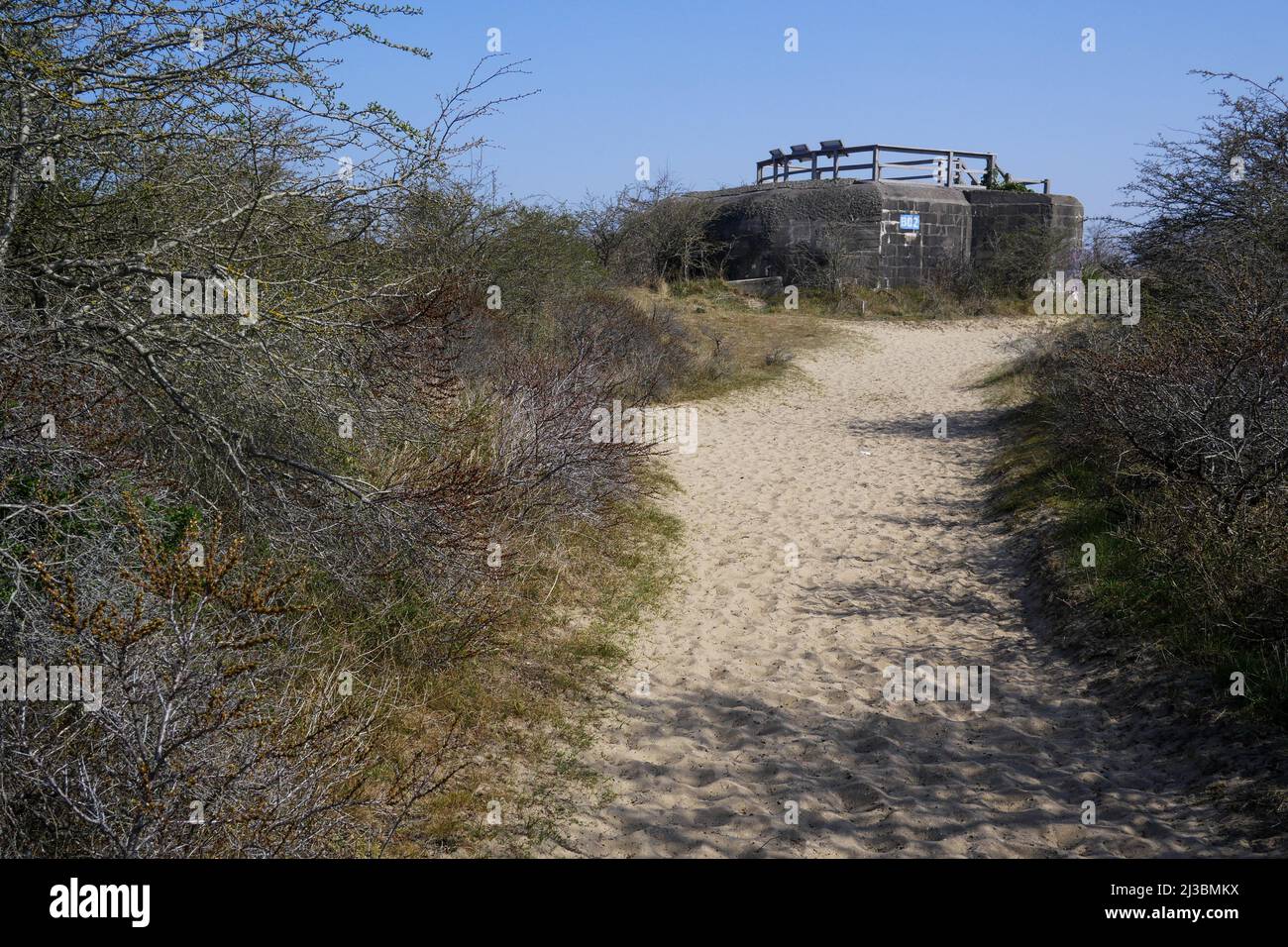 WWII German blockhaus, Dune du Perroquet - Parrot's Dune, Bray-Dunes ...