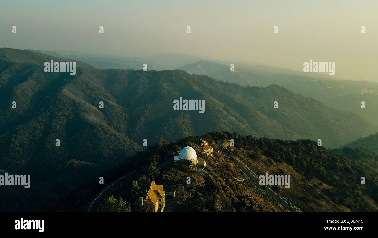 aerial View towards the historical Lick Observatory building, Mt ...