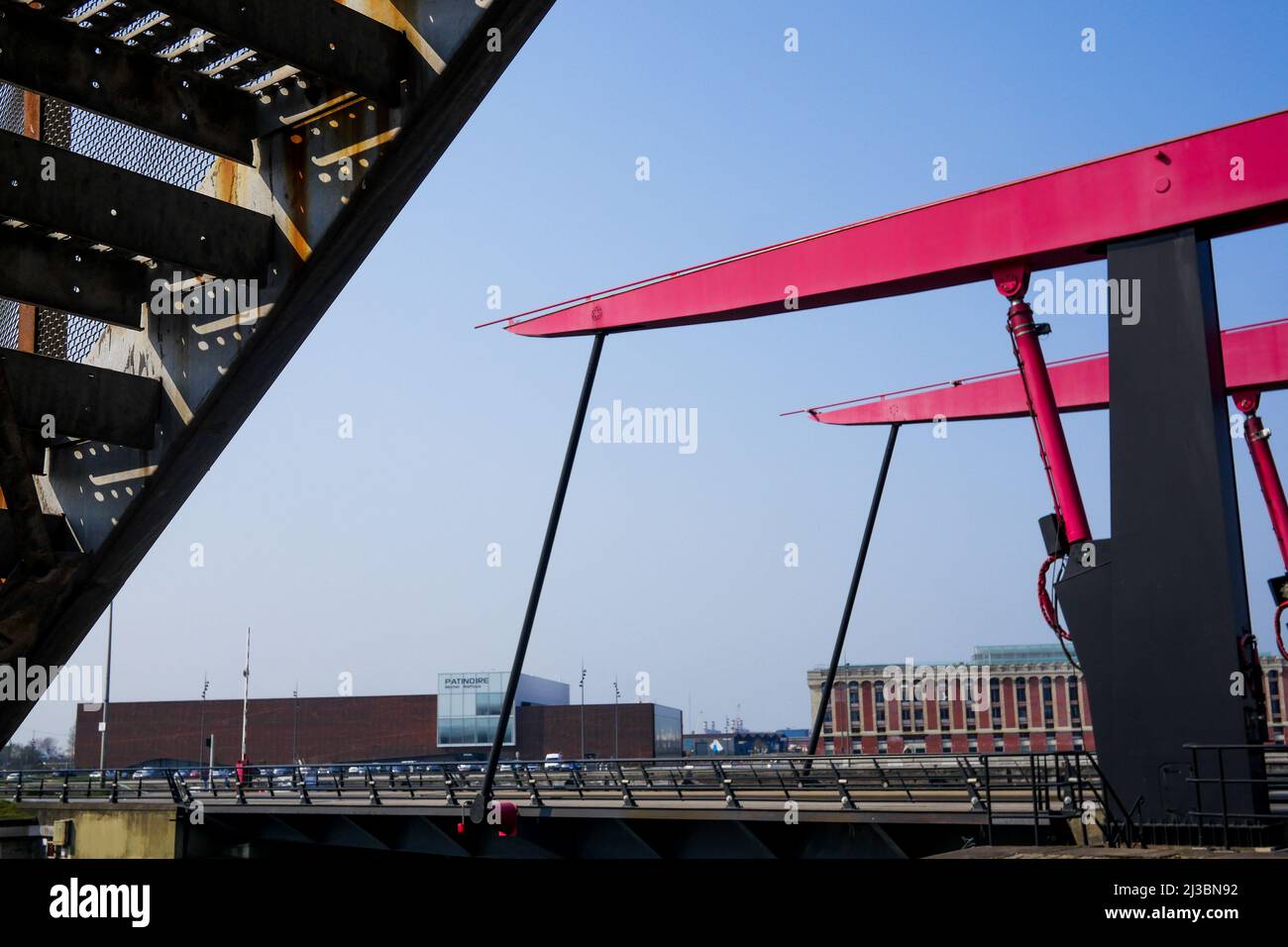 University movable bridge, Dunkirk, Nord, Hauts-de-France, France Stock ...