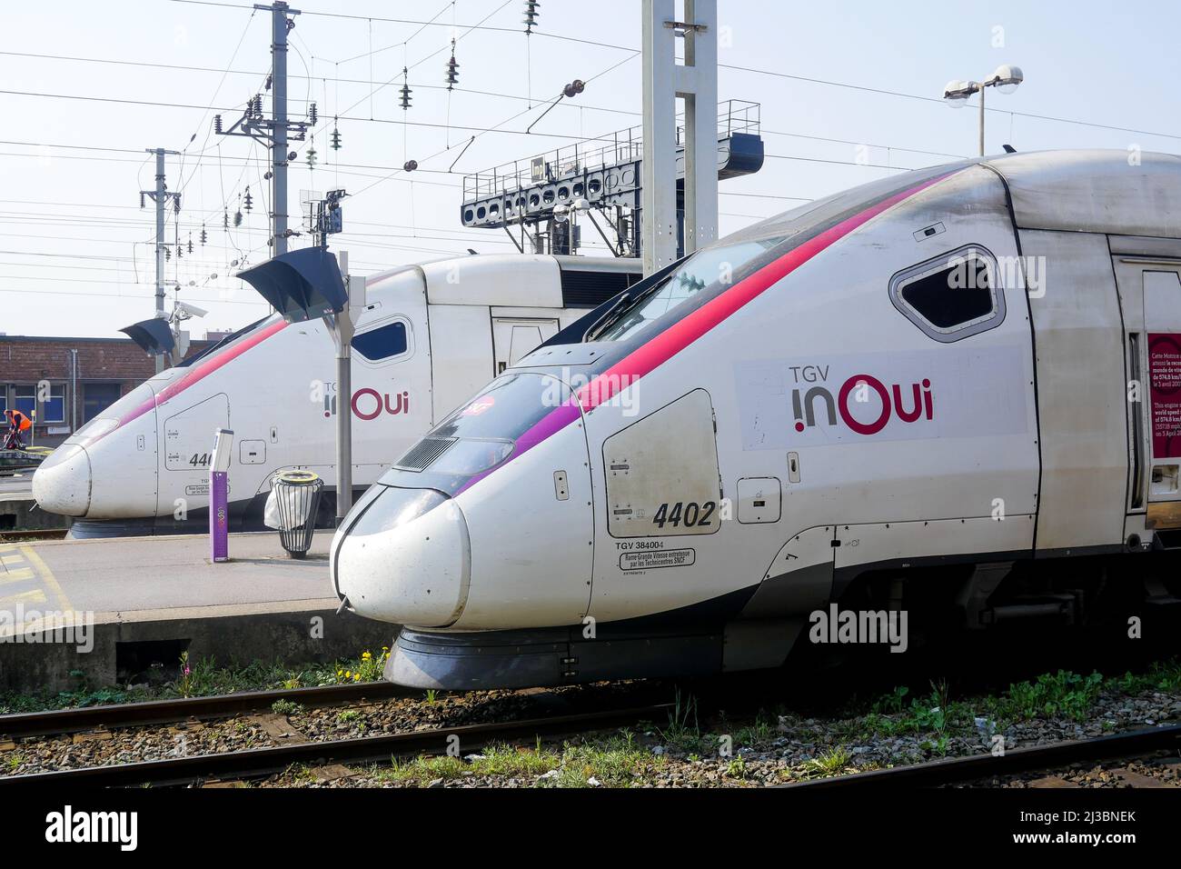 TGV Inoui at the Railway station, Nord, Hauts-de-France, France Stock ...