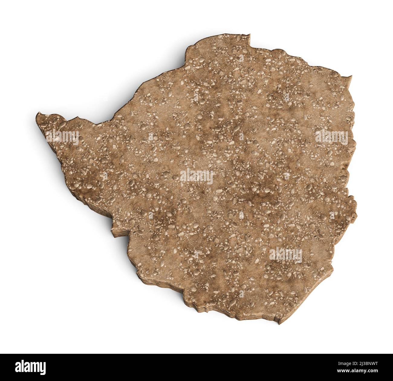 A Zimbabwe map soil land geology cross section Rock ground texture 3d ...