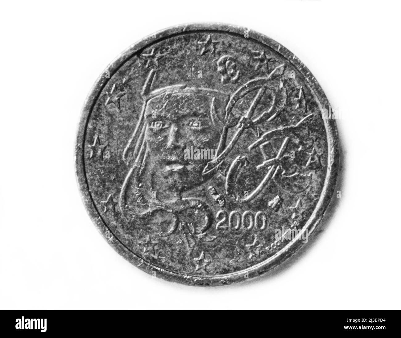 Euro coin france Black and White Stock Photos & Images - Alamy